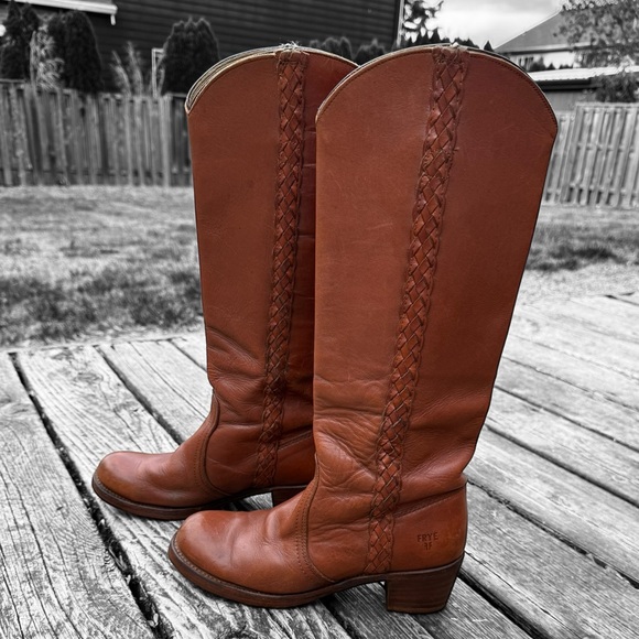 Frye | Shoes | Vintage Frye Braided Sabrina Campus Boots | Poshmark